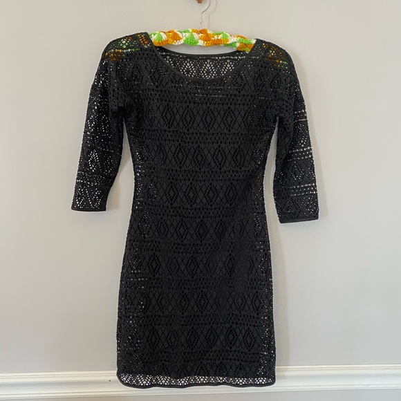 Express | Dresses | Express Lace Style See Thru With Slip Mini Dress Xs ...